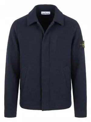 Stone Island Felted Rws Wool Cardigan