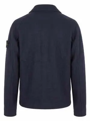 Stone Island Felted Rws Wool Cardigan