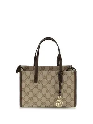 Gucci Gucci Women Small Shoping Bag With Gg Charm Cream