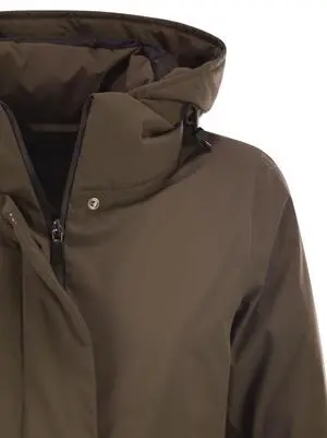 Herno A-shaped Down Jacket With Hood, 2 Layers