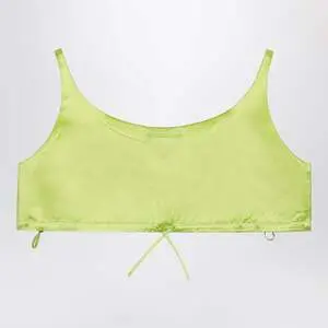 Prada Pistachio Top In Silk Duchesse