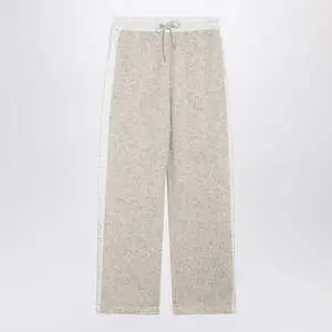 Moncler Ivory Boucle Trousers - White