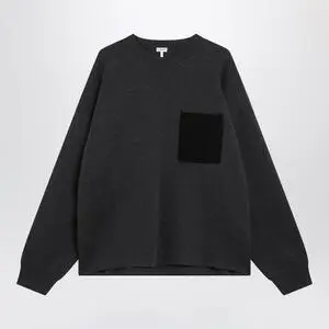 Loewe Charcoal Grey Jumper In Cotton Blend - Gray