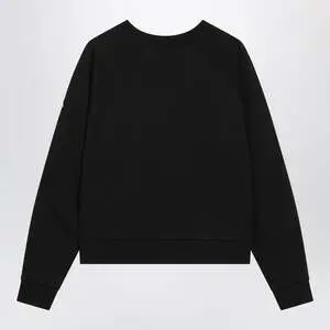 Moncler Sweatshirt With Logo Embroidery - Black