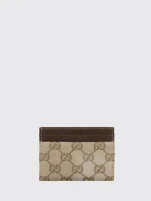 Gucci Horsebit Card Holder In Gg Supreme Fabric With Four Card Slots