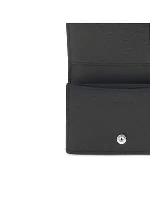 Saint Laurent Grain De Poudre Leather Business Card Holder