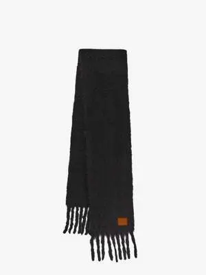 Loewe Mohair And Wool Scarf - Black