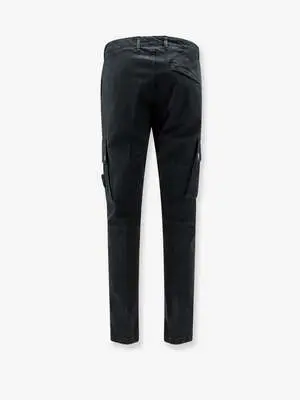 Stone Island Cargo Stretch Organic Cotton Trousers - Black