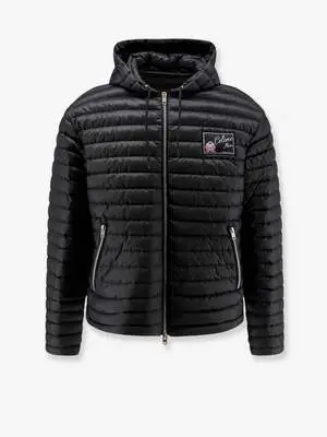Celine Hooded Quilted Down Jacket - Black