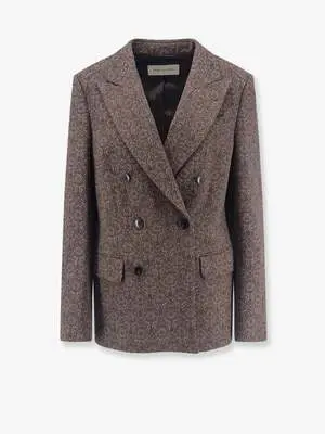 Dries Van Noten Barrysta Wool And Cotton Blazer - Brown