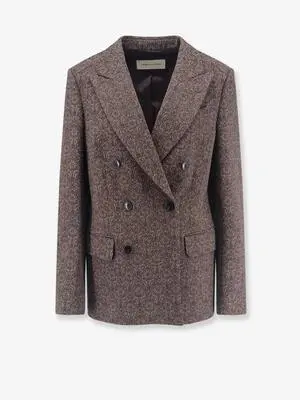 Dries Van Noten Barrysta Wool And Cotton Blazer - Brown