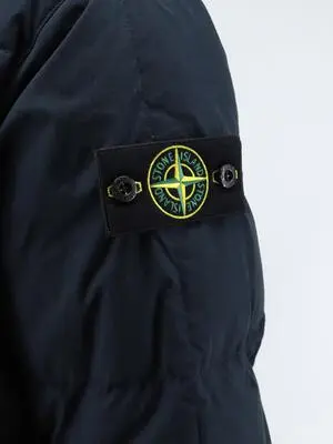 Stone Island Cotton Nylon Tela Down Jacket With Iconic Patch - Multicolor