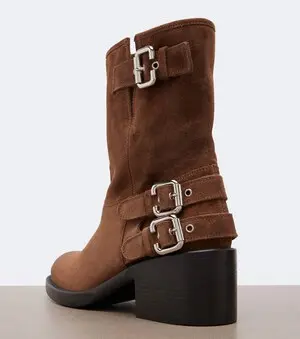 Chloé Dakota Suede Biker Boots