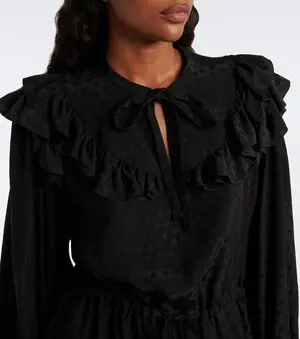 Chloé Ruffled Jacquard Silk Minidress