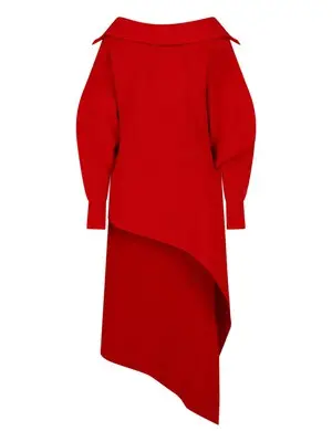 Givenchy Midi Dress In Wool And Cashmere - Red