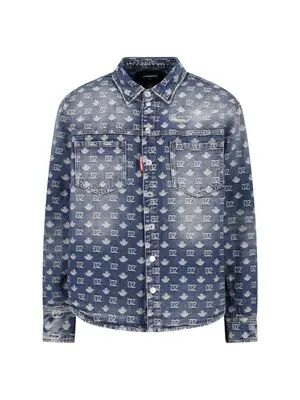 Dsquared2 Camicia In Denim - Blue