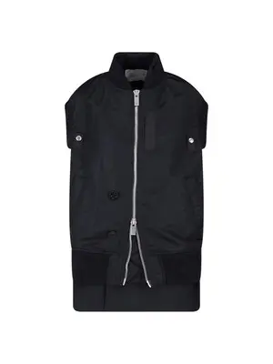 Sacai Nylon Twill Vest - Black