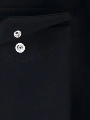 Sacai Maxi Shirt In Satin Crepe - Black