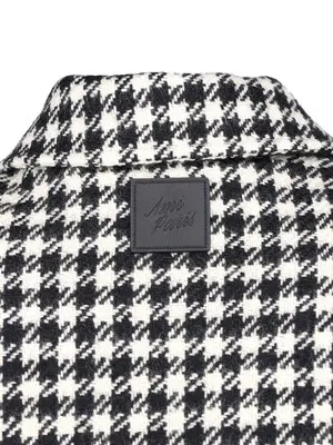 AMI Paris Virgin Wool Checked Jacket - Black