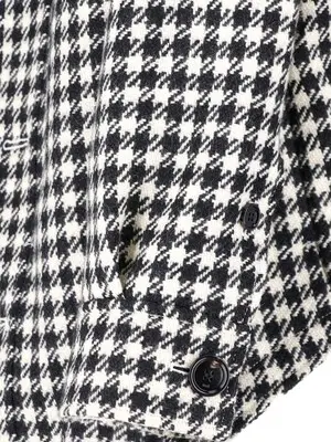 AMI Paris Virgin Wool Checked Jacket - Black