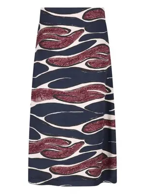 Marni Midi Skirt "crimson Flow - Multi