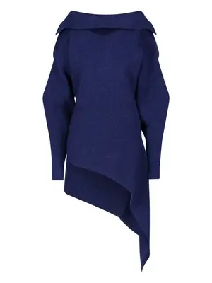 Givenchy Mini Dress In Wool And Cashmere - Blue
