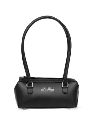 MAISON MARGIELA Mini J Bauletto Shoulder Bag With Logo - Black