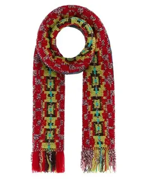 Dries Van Noten Jacquard Wool Scarf Multi