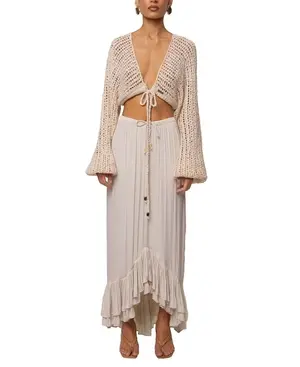 JLUXLABEL Deep Waters Crochet Top - Ivory