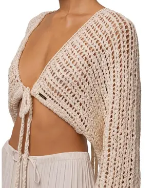 JLUXLABEL Deep Waters Crochet Top - Ivory