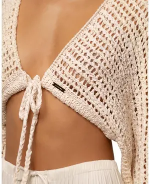 JLUXLABEL Deep Waters Crochet Top - Ivory