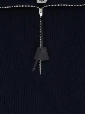 Celine Ribbed Wool And Cashmere Sweater - Blue
