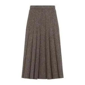 Brunello Cucinelli Donegal Skirt - Brown