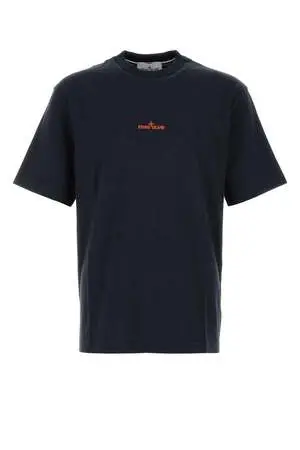 Stone Island Navy Cotton T-shirt - Blue