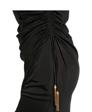 Balmain Draped Flowing Jersey Dress