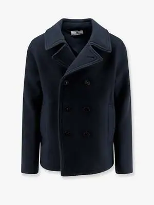 Stone Island Wool Blend Coat - Multicolor