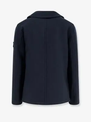 Stone Island Wool Blend Coat - Multicolor