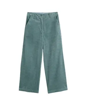 SEASALT CORNWALL Asphodel Cord Wide-leg Trousers - Lichen