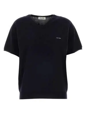 Miu Miu Midnight Wool Sweater - Blue