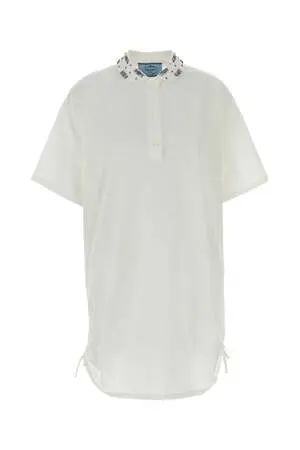 Prada Poplin Polo Dress - White