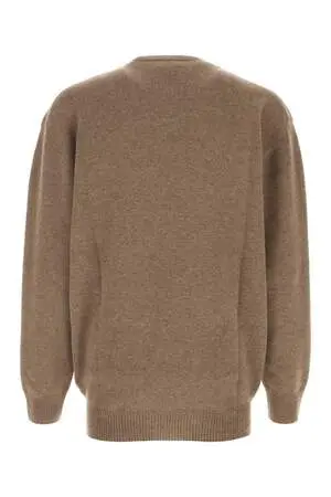 JIL SANDER Biscuit Wool Blend Oversize Sweater