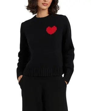 Chinti & Parker Merino Heart Sweater - Black