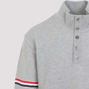 Thom Browne Funnel Neck Pullover - Gray