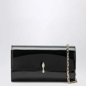CHRISTIAN LOUBOUTIN Bettina Wallet In Patent Calfskin - Black