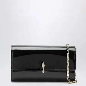 CHRISTIAN LOUBOUTIN Bettina Wallet In Patent Calfskin - Black