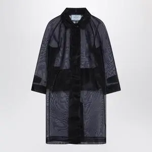 Prada Single-breasted Overcoat In Crinoline