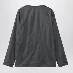 Miu Miu Hematite Grey Blouse In Re-nylon