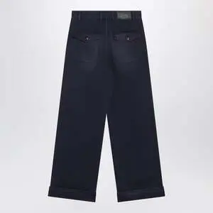 Acne Studios Navy Cotton Twill Trousers