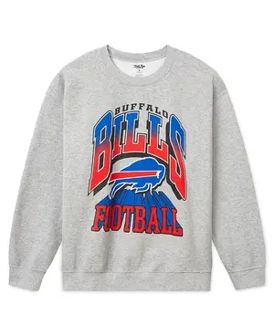 Junk Food Clothing Buffalo Bills All Pro Crew Fleece - Heather Grey