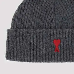 AMI Paris Adc Beanie - Gray